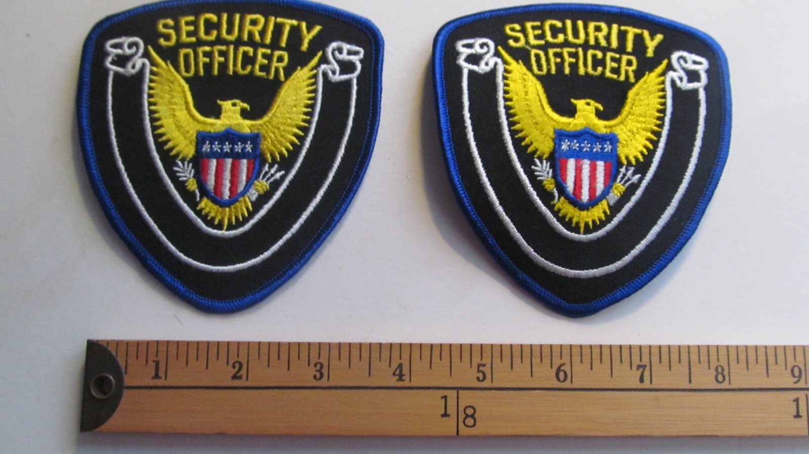 2 VINTAGE 70S SECURITY OFFICER AGENT COSTUME USA AMERICA EAGLE PATCH ...