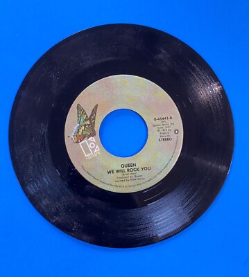 Queen, We Are The Champions / We Will Rock You ~ 1977 Elektra 45 rpm ...