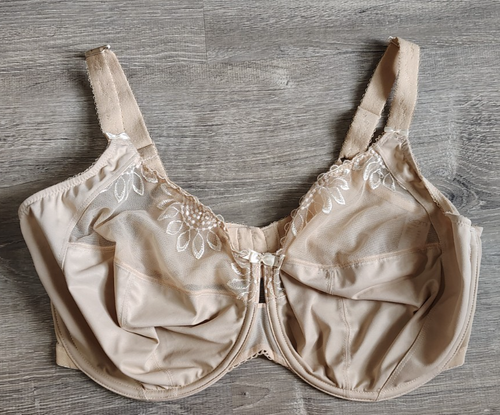 Elomi Women's Underwire Unpadded Semi Sheer Bra Style EL8840NUE Beige ...