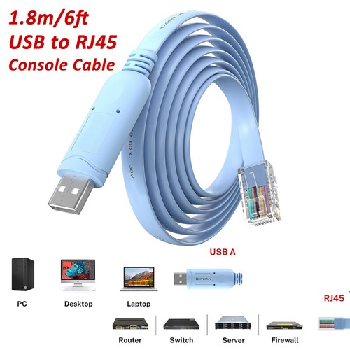 USB to RJ45 CAT5 Console Cable for Cisco Routers USB Console Cable w ...
