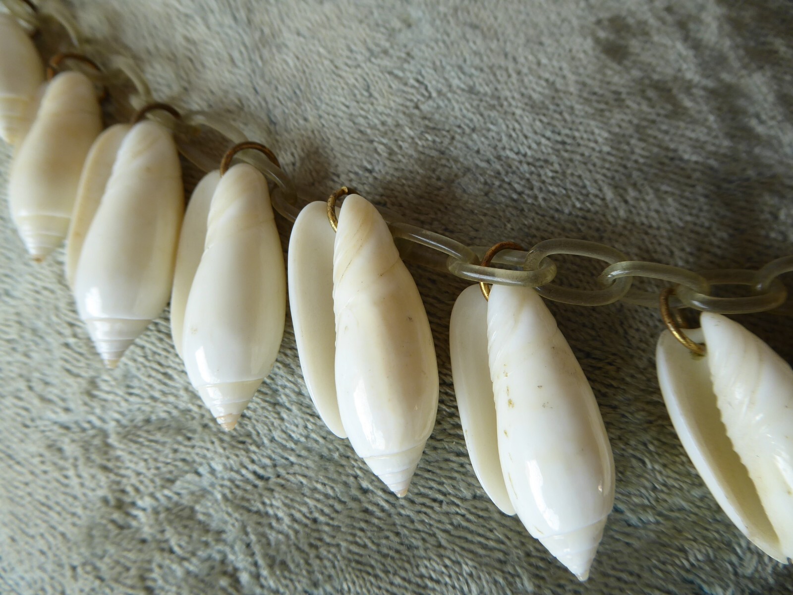 Vintage Sea Shell Celluloid Necklace Seashell 19.5 inch 1940's | eBay