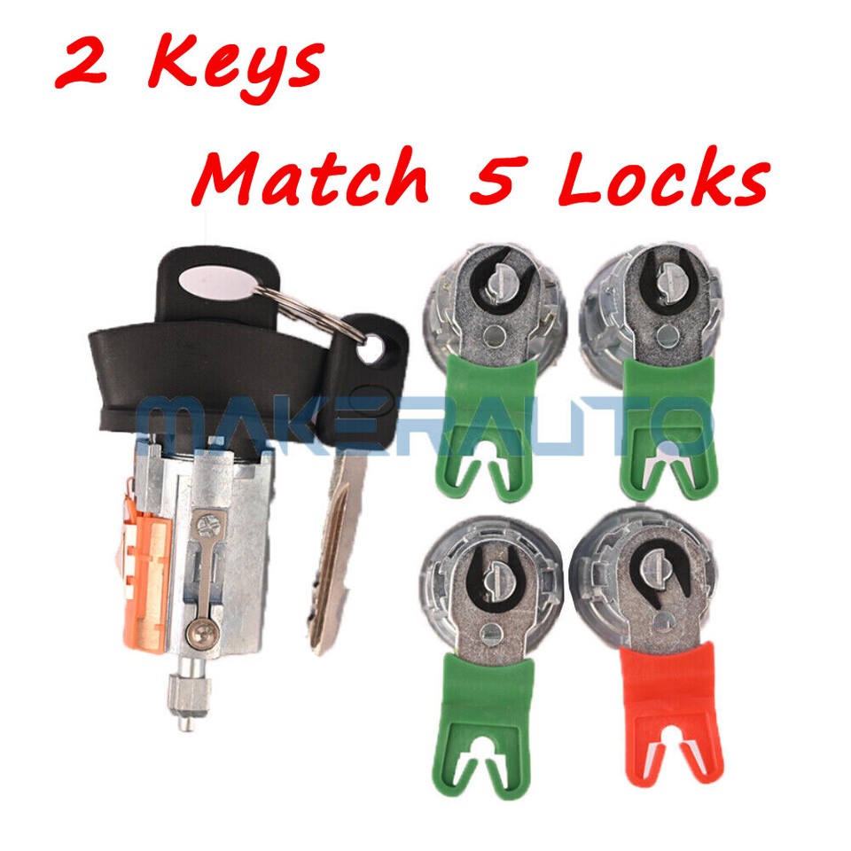 Ignition Cylinder 4 Door Lock Set For Ford Econoline Van E150 E250 E350 ...