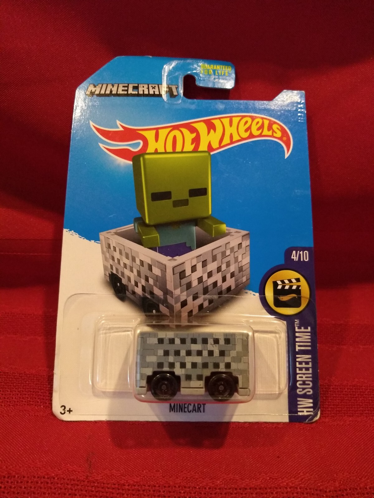 Hot Wheels Mattel Minecraft Minecart HW Screen Time 4/10 Toy Cart ...