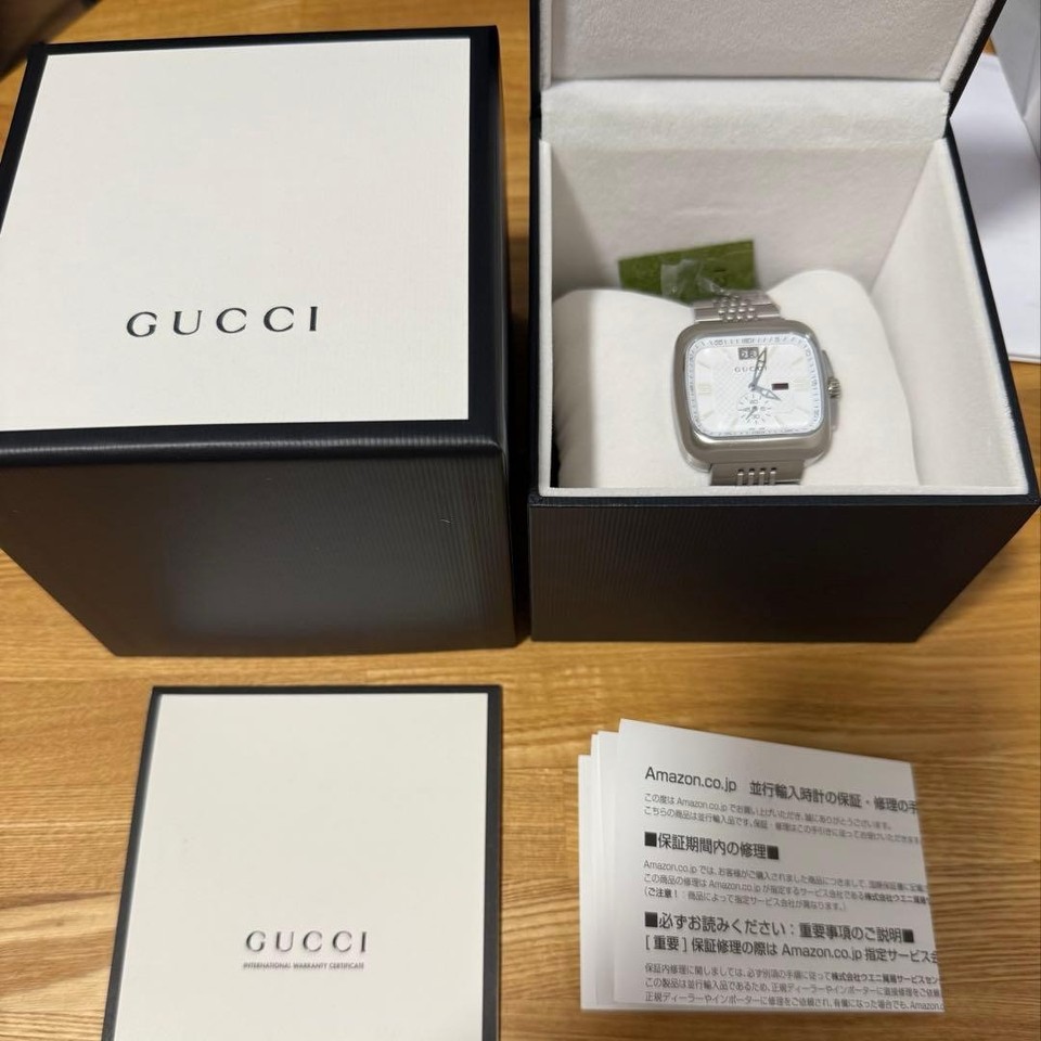 Gucci YA131319 Men's Watch Quartz Unused 40mm Square Dial Sports Style ...