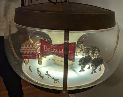 Budweiser Clydesdale Carousel Light Up Bar Sign Vintage Bar Neon RARE ...