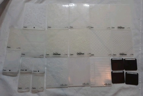 Lot of 20 SIZZIX Embossing Folders & Flats Lot of 3 The Paper Studio ...