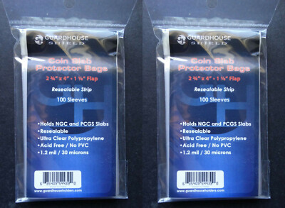 200 Resealable Graded Coin Slab Protector Bag For NGC and PCGS | eBay