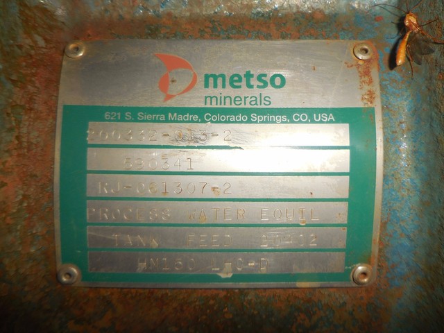 Rx-3633 Metso Hm150 Lhc-d 6" X 4" Slurry Pump W/ 25hp Motor and Frame ...