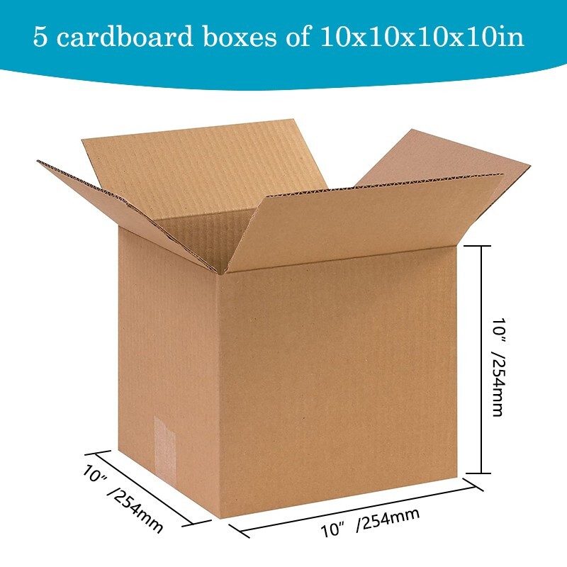 10x10x10 inch corrugated box (5 packs) Perfect for Packaging, Moving ...