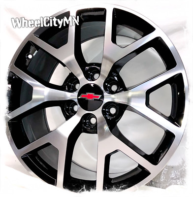 20 inch gloss black 2016 GMC Denali 1500 OE replica wheels Chevy ...