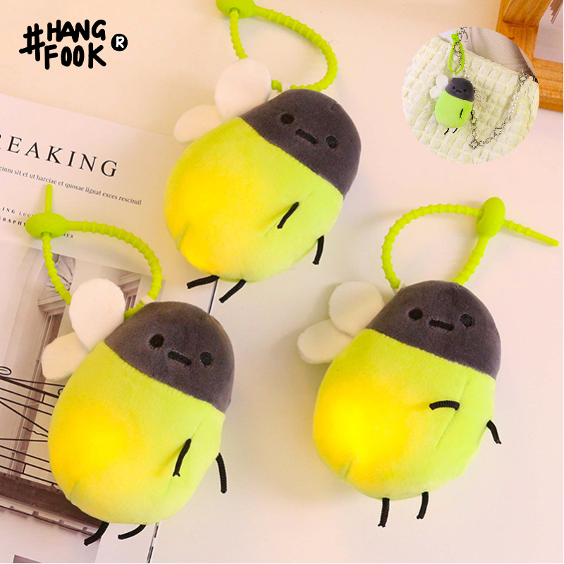 Cute And Creative Glowing Firefly Plush Toy For Girls Cartoon Keychain ...