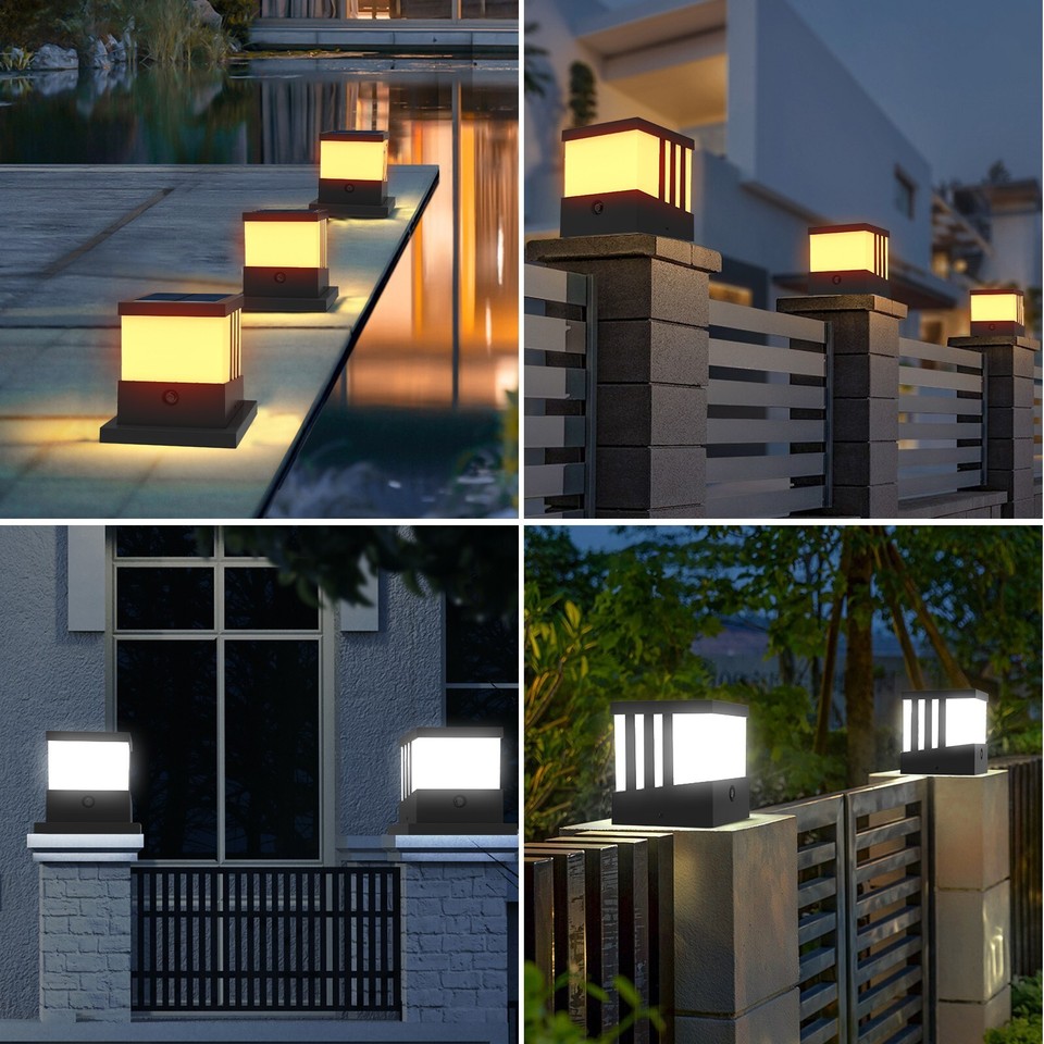 2pack Post Deck Cap Light Outdoor Solar Post Cap Lights For 4X4 5X5 6X6 ...