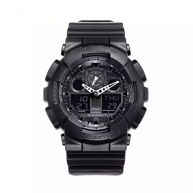 NEW G-Shock GA100-1A1 Men's Watch Black Resin Strap Chronograph