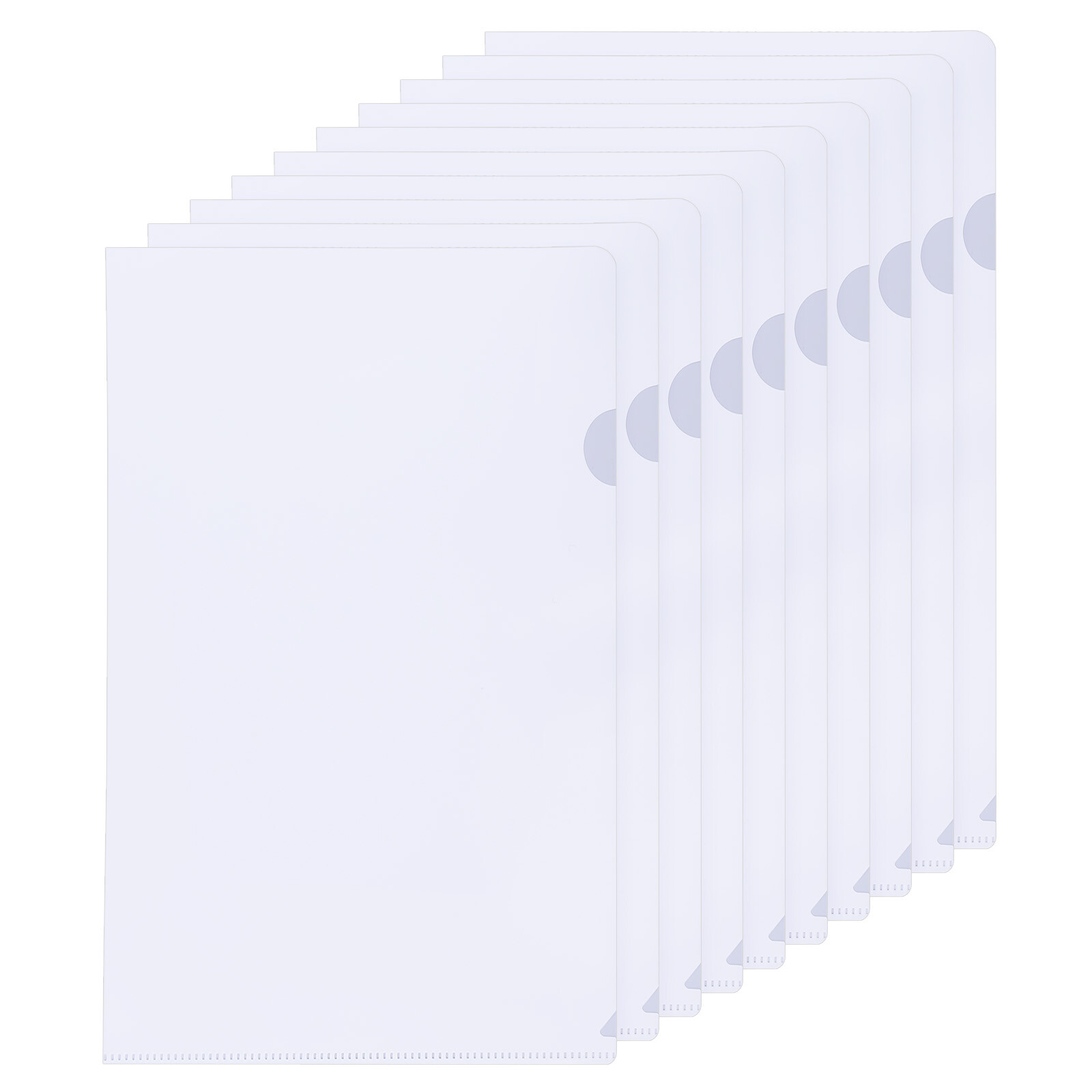 L Type Folders 10 Pack A4 Plastic File Pockets Clear Jacket Sleeves ...