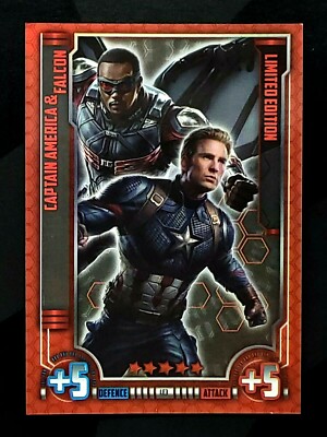 2021 Topps Marvel Hero Attax TCG CAPTAIN AMERICA & FALCON - Limited ...