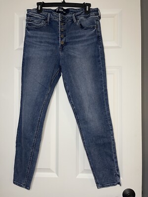 Gap Denim Universal High Rise Jegging Jeans 14/32 Multi Buttons Blue | eBay