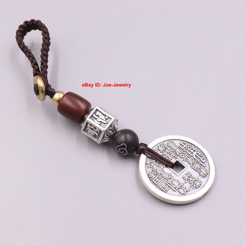 Real 999 Fine Silver Mountain Ghost Pendant Amulet Talisman-Symbol ...