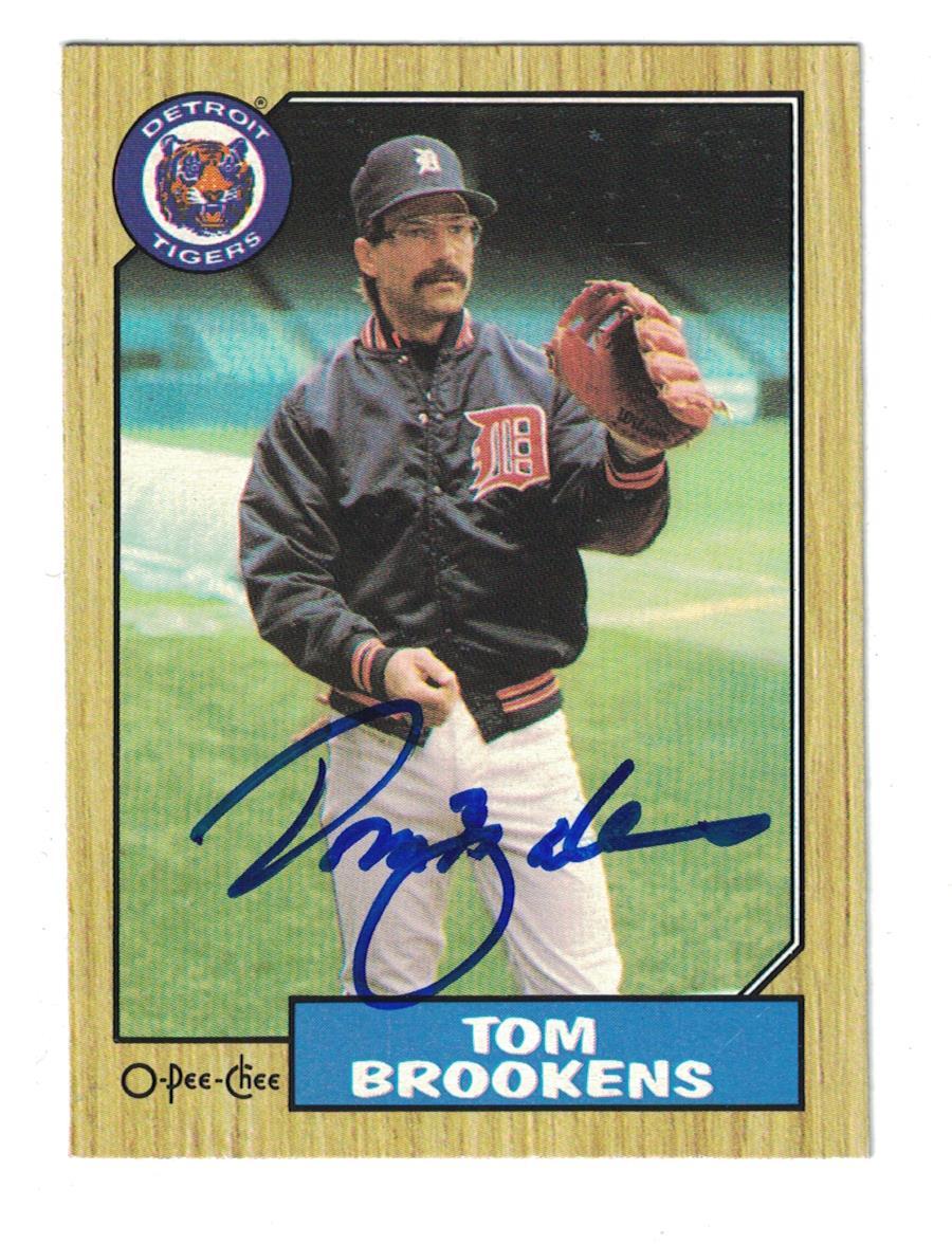 Tom Brookens AUTOGRAPHED 1987 O-PEE-CHEE BASEBALL CARD SIGNED DETROIT ...