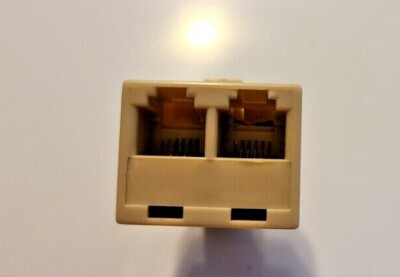 Telephone RJ-11 Duplex Jack Adapter 6P4C | eBay