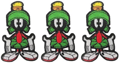 Marvin The Martian With Hands Out 3" Tall Embroidered Set of 3 Patces ...