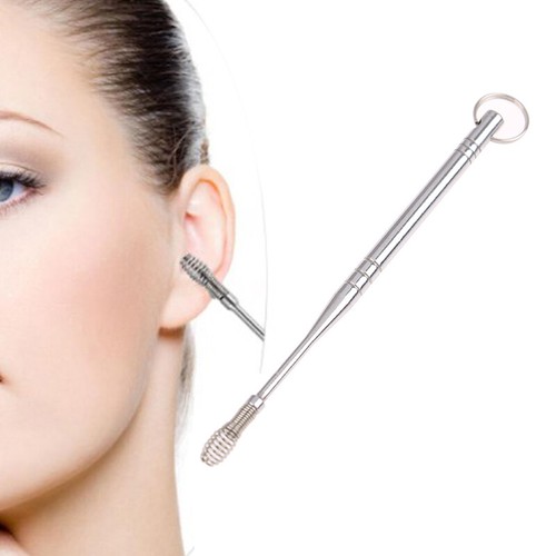 Stainless Steel Spring Spiral Ear Pick Spoon Wax Removal Cleaner Tool ...