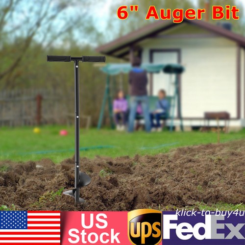 6 Fence Manual Hand Post Hole Auger Hand Drill Post Hole Digger Earth ...