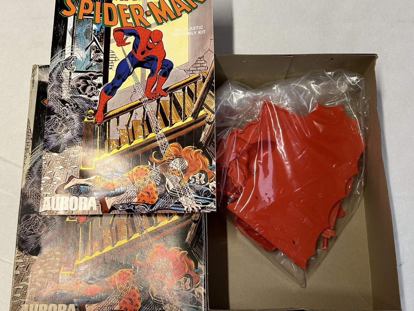 Rare The Amazing Spider-Man Aurora Model Kit Comic Scenes Unbuilt ...