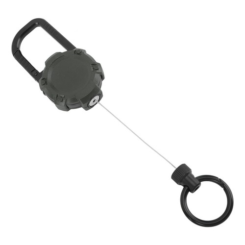 (OD Green)Magnetic Retractable Keychain Metal Frame Retractable ...