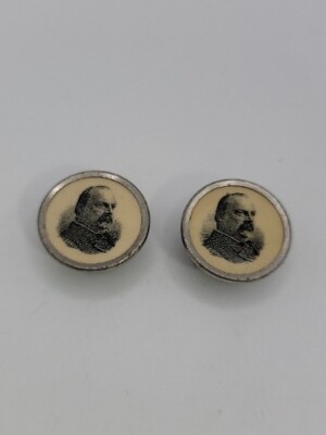 Antique Pair of Grover Cleveland Lapel Studs. Buttons. 1880's, 1890's ...