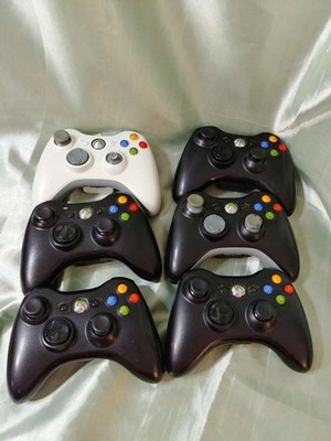 Microsoft Xbox 360 Wireless Controllers Lot of 6 with 2 Battery Packs ...