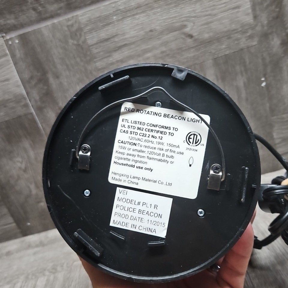 Vintage Beacon Rotating Red Party Light DJ Disco Dance Light 7" | eBay