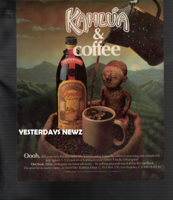 1985 Print ad for Kahlua "Kahlua & Coffee" | eBay