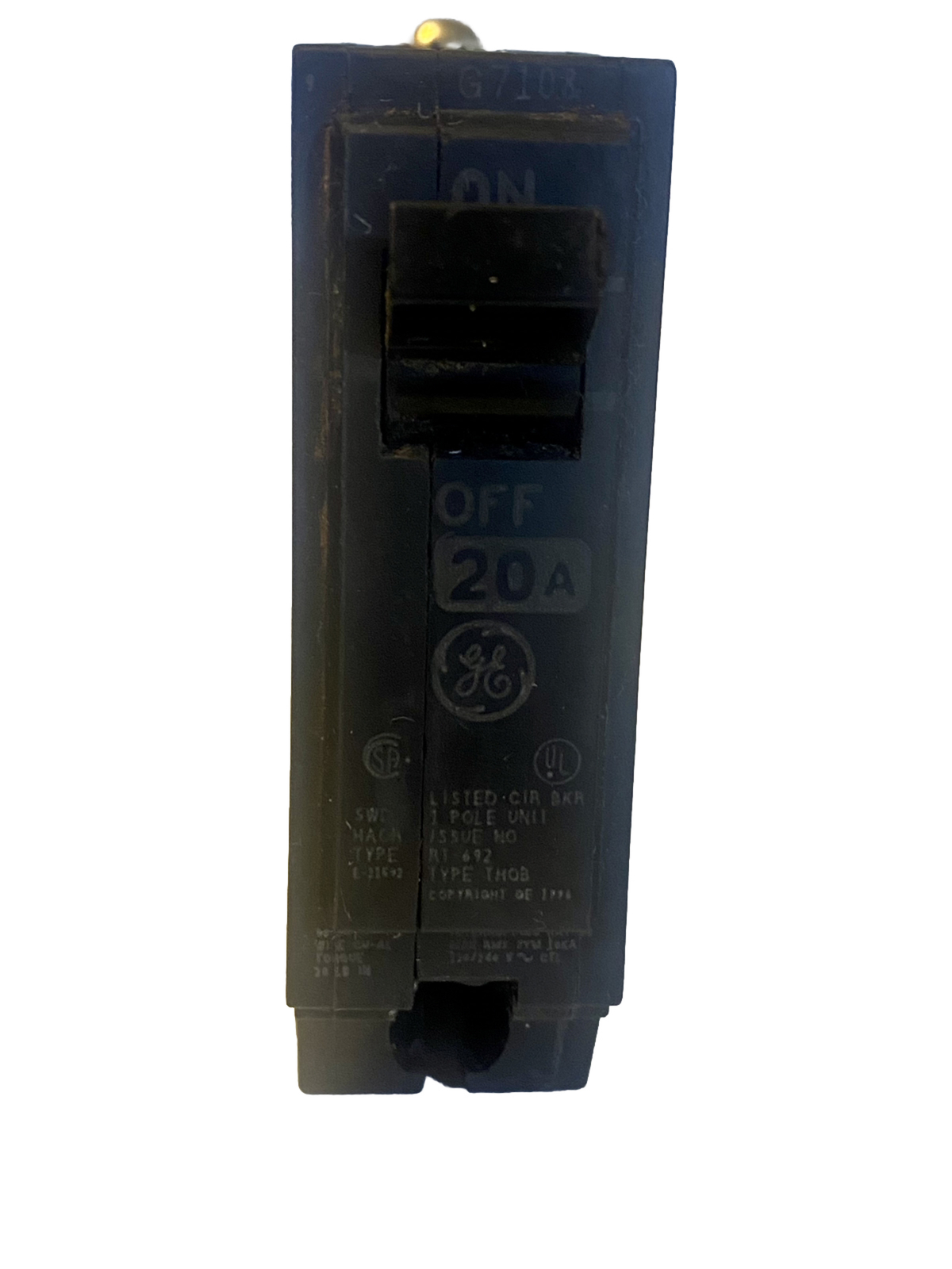 General Electric THQB1120 Circuit Breaker 20A 120V 1P THQB GE Bolt On ...