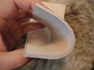 SOFT LEATHER HAND PAD Flint Knapping Primitive Knife Ishi Stick Preform ...