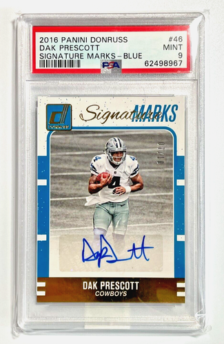 DAK PRESCOTT 2016 Donruss⚡Signature Marks ⚡Blue ⚡RC Rookie/AUTO ...