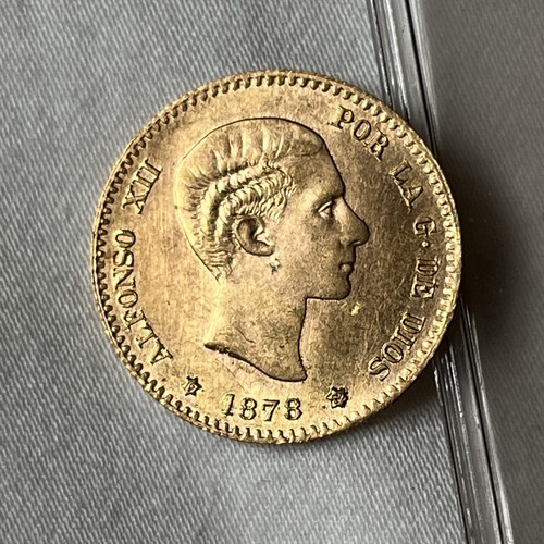 Spain 1878 (62) Alfonso XII 10 Pesetas Gold Coin Uncirculated B04 | eBay