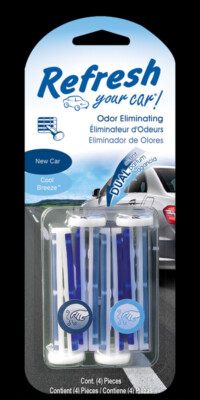 Refresh Your Car! New Car And Cool Breeze Scent Car Vent Clip 4 pk | eBay