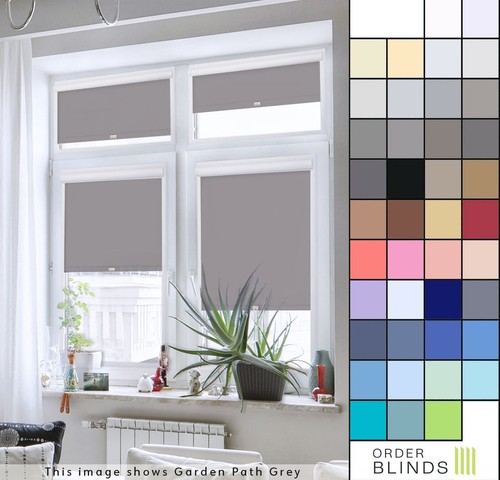 Plain Dim-Out Perfect Fit Roller Blinds - No Drilling for UPVC ...