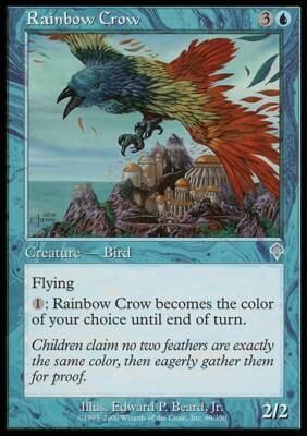 Heavy Play, English MTG Regular Rainbow Crow Invasion Magic the ...