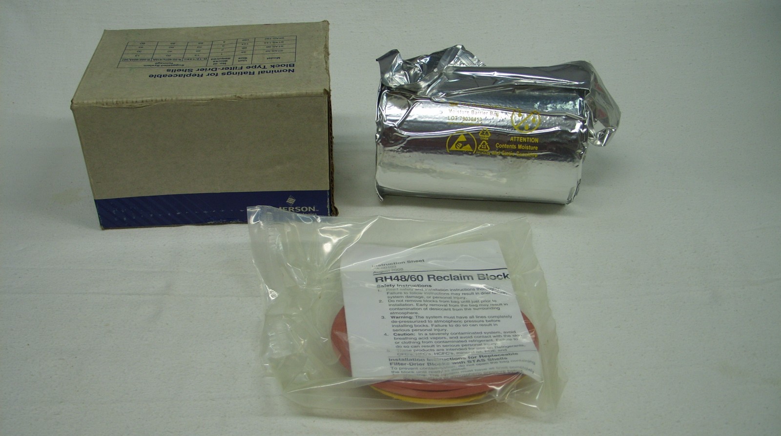 TRANE / SERVICE-FIRST MAXIMUM RECLAIM FILTER DRIER BLOCK - EMERSON RH ...