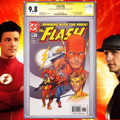 CGC 9.8 SS Flash #208 signed by Grant Gustin & Teddy Sears Zoom Jay ...