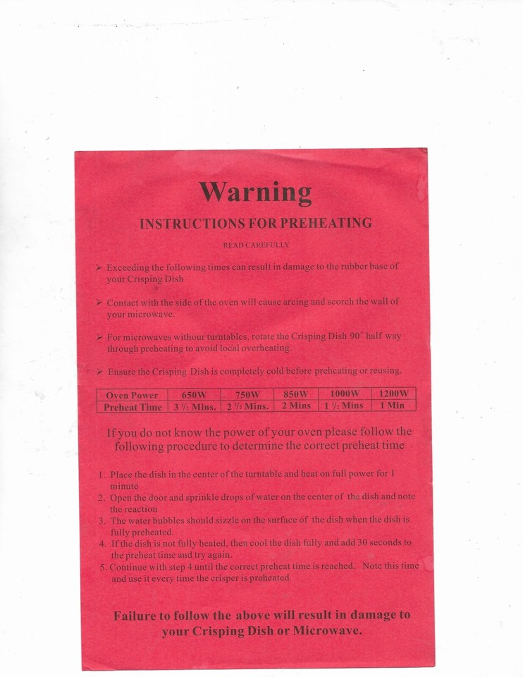 Waveware Microwave Cookware Microbake Crisping Dish From Ireland w ...