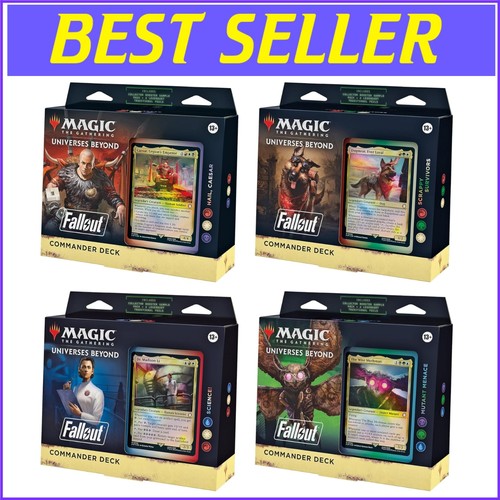 Complete Fallout Commander Deck Bundle for Magic: The Gathering – 4 ...