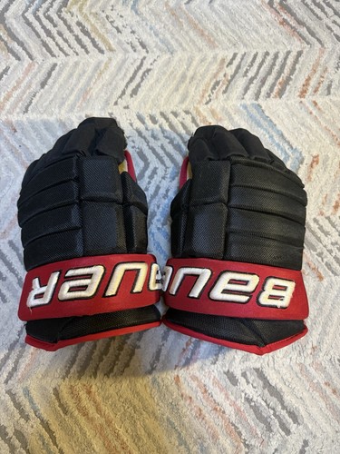 Bauer Pro Series Size 14 Black & Red Lightly Used Ice Hockey Gloves | eBay