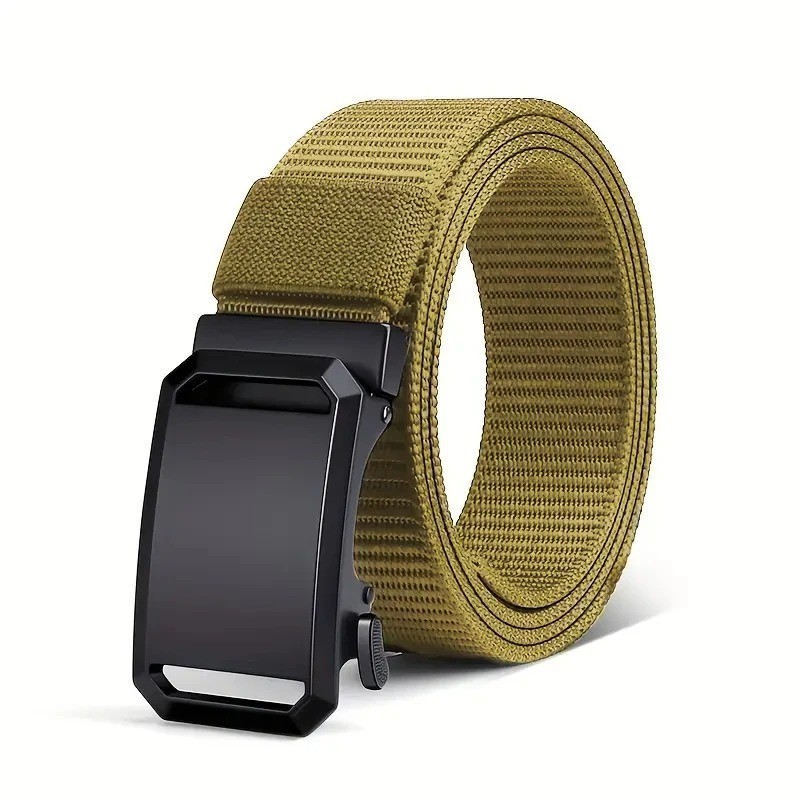 47.2" Mens Ratchet Belt Nylon Web Belts for with Automatic Slide Buckle ...