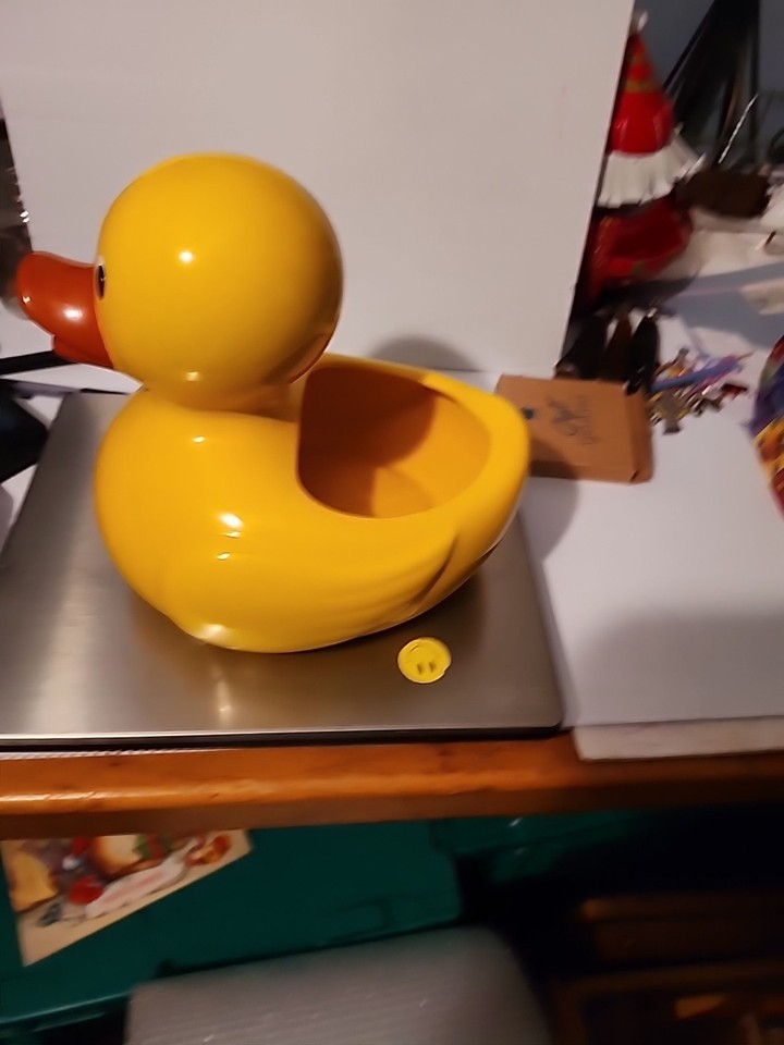 Large Yellow Rubber Ducky Planter Container TeleFlora Gifts Ceramic ...