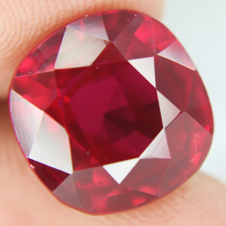 8 Ct Certified Natural Red Ruby Brilliant Cushion Cut Loose Gemstones ...