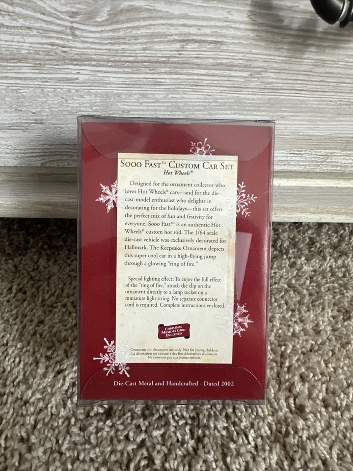 Hallmark Keepsake Ornament Hot Wheels Sooo Fast Custom Car Set Die Cast ...