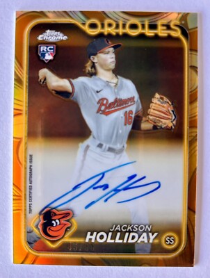 2024 Topps Gilded Jackson Holliday On Card Rookie Autograph SSP #43/99 ...