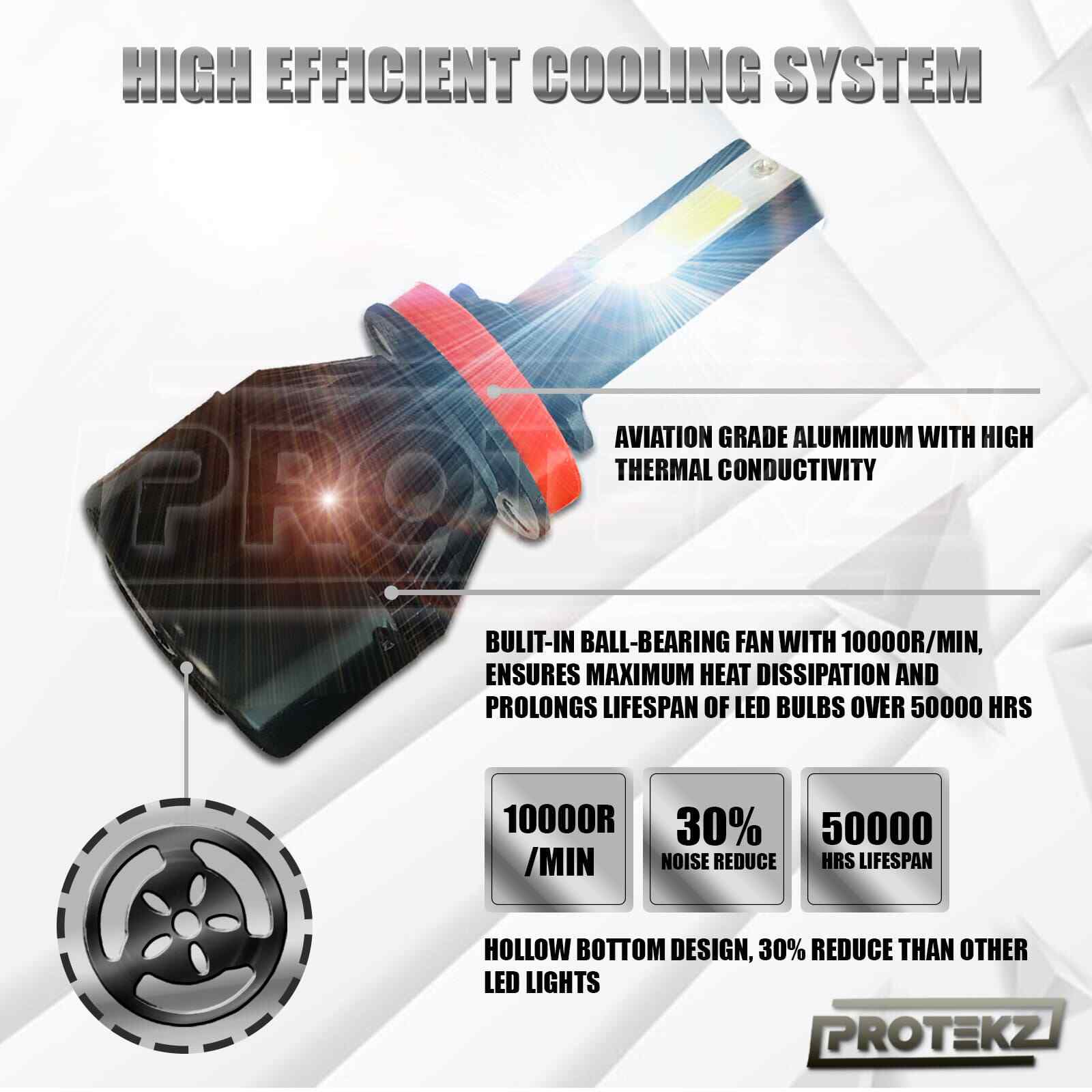 H1 LED Headlight Kit Bulbs 6K for HYUNDAI Genesis Coupe 2010-2012 High ...